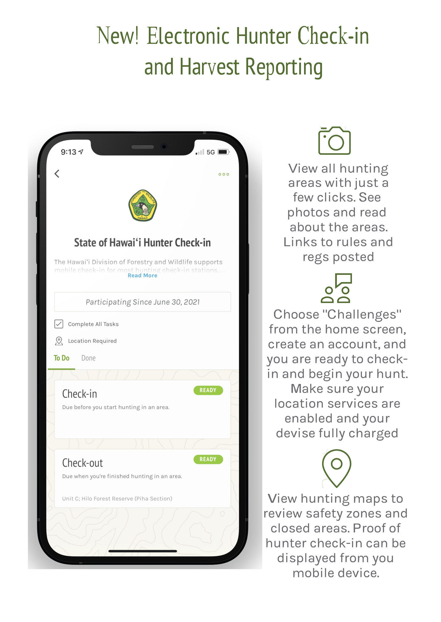 New! Electronic Hunter Check-in and Harvest reporting - Articles ...