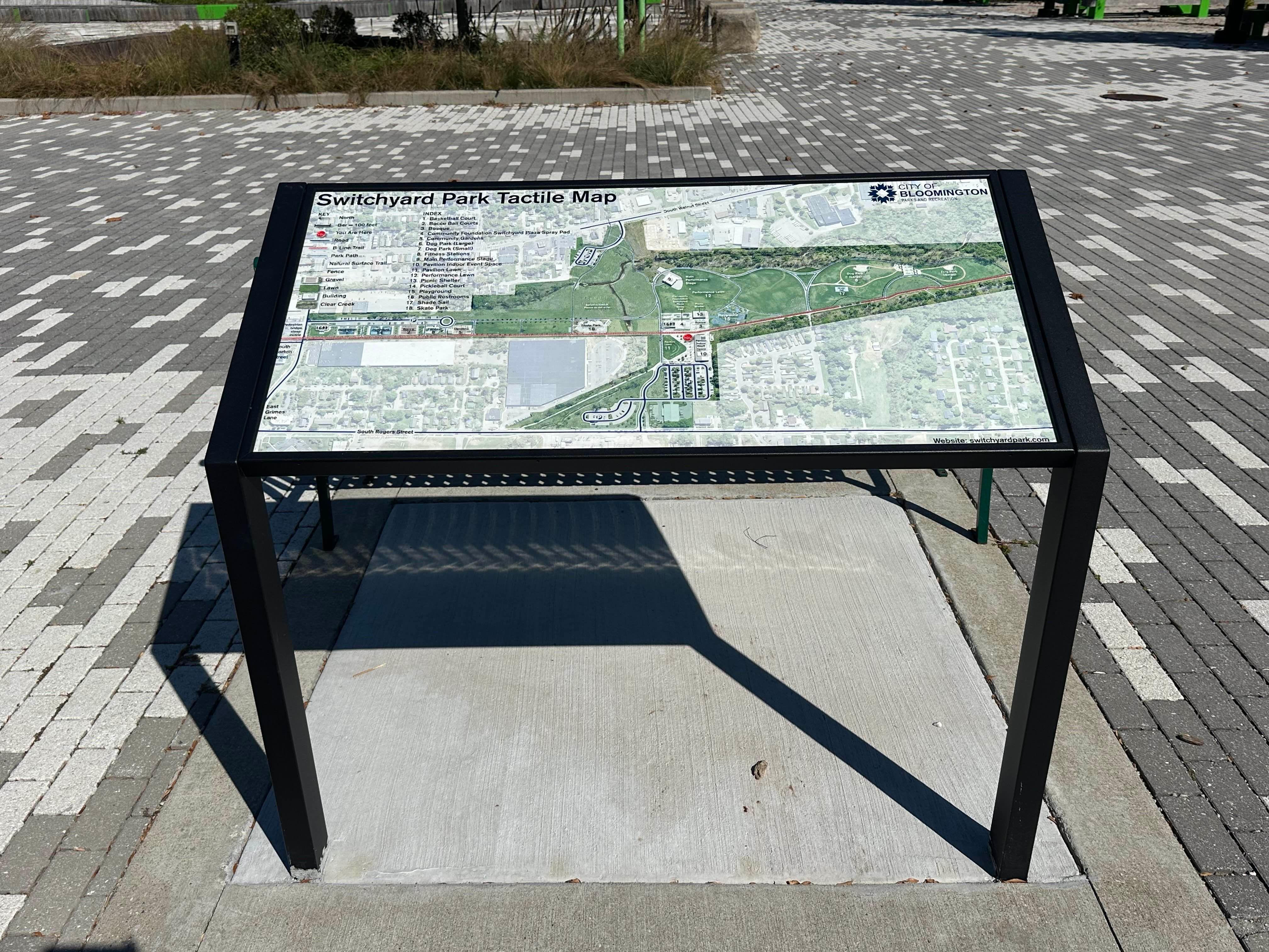 Switchyard Park Tactile Map - Points of Interest - OuterSpatial